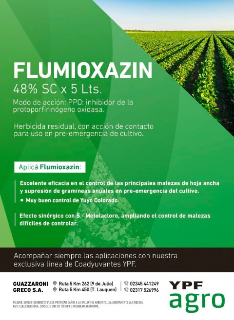 Herbicidas Metolacloro y Flumioxazin | Grupo Guazzaroni Greco